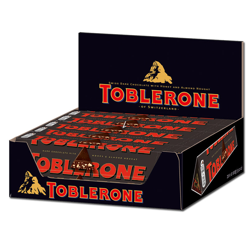 Toblerone Dark Chocolate Box Bulk Pack 20 pcs 100 grams – The Nuts ...