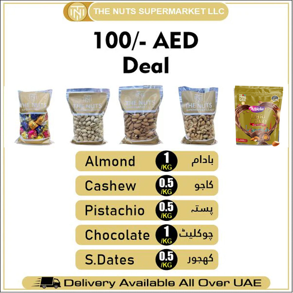 100 AED Deal – The Nuts Supermarket LLC